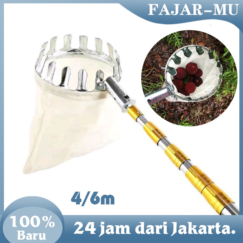 Fruit Picking Tool Telescopic Fruit Picking Stick 4/6 Meter Telescopic ...