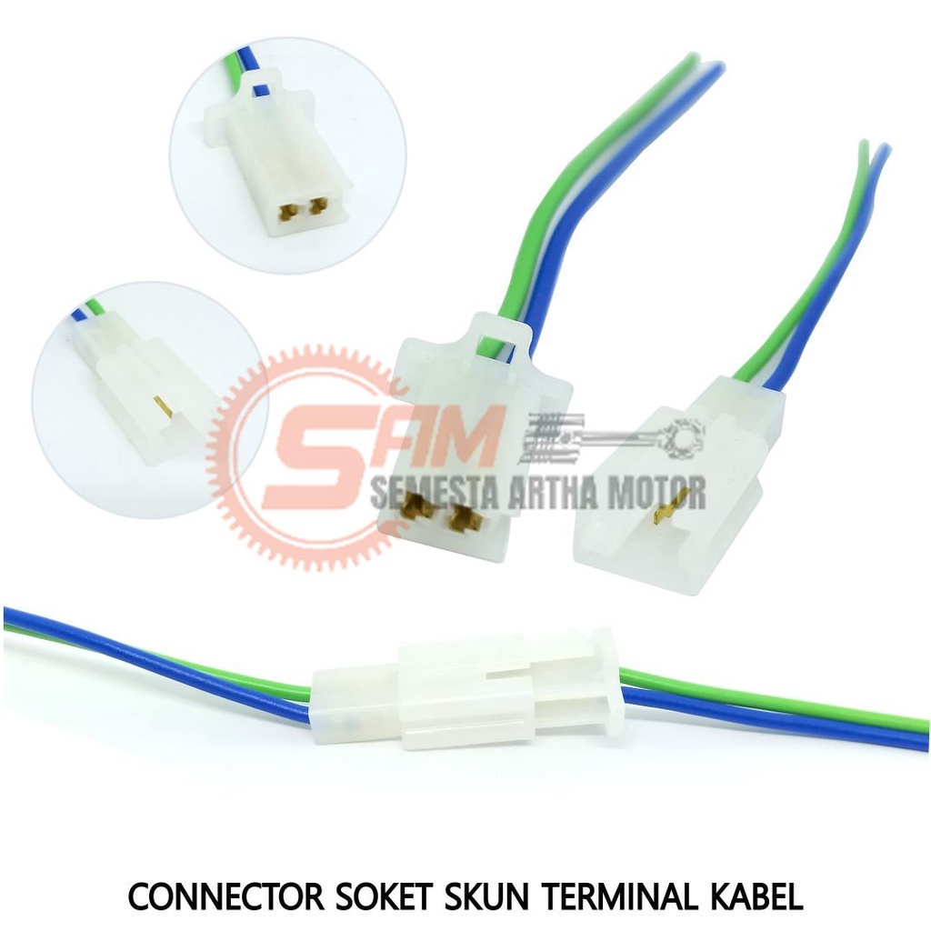 Connector Socket Skun Terminal Cable Male Female 2p Connector Led Cable ...