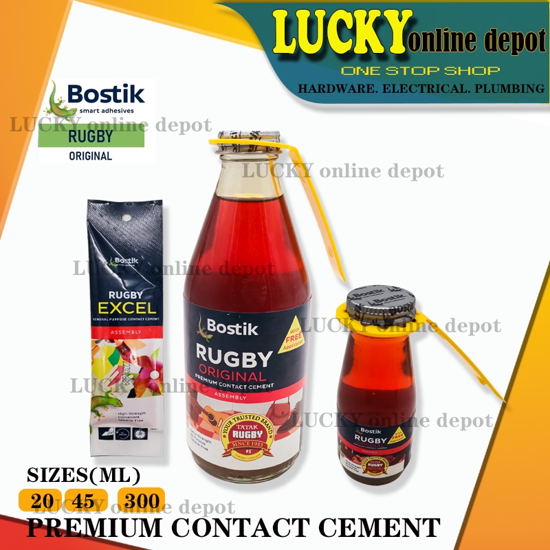 BOSTIK ORIGINAL RUGBY EXCEL / ALL PURPOSE CONTACT CEMENT | Shopee ...