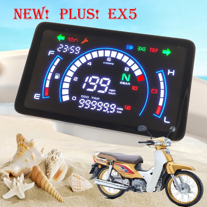 HONDA EX5 LCD Digital Meter Second Generation Meter Digital Electronic ...