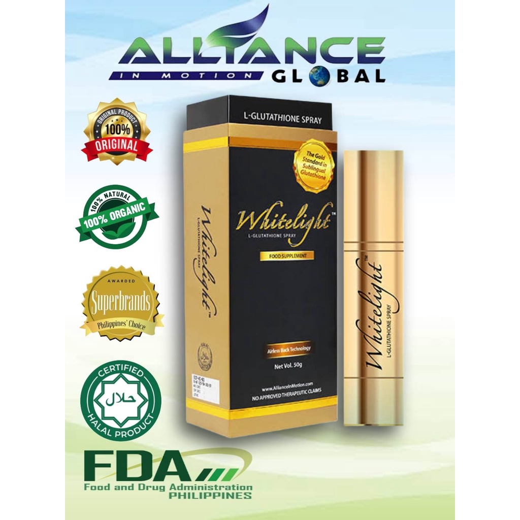 Whitelight - L Glutathione Sublingual Spray with FREE EnerChi Diffuser ...