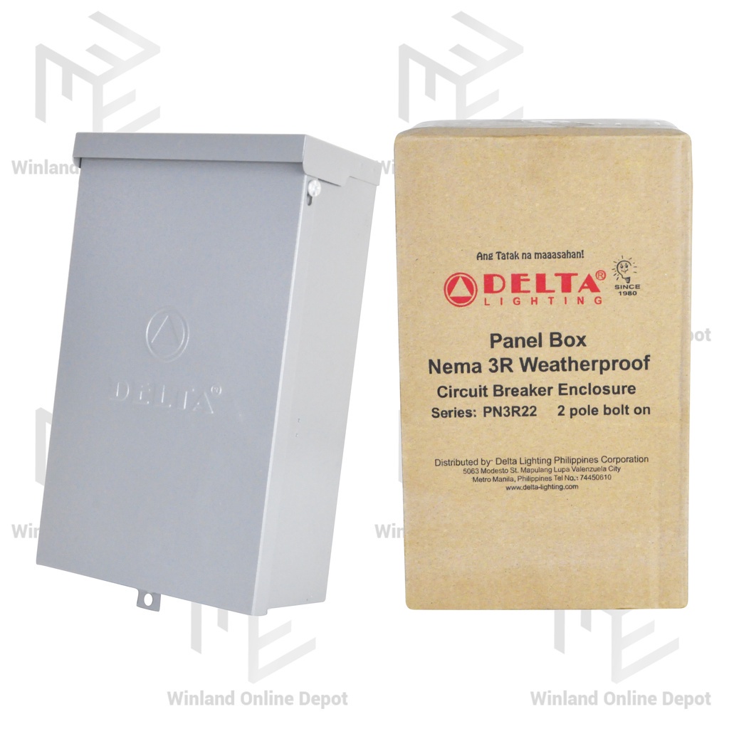 Delta Panel Box Nema 3R Circuit Breaker Enclosure 2Pole Bolt-On PN3R22 ...