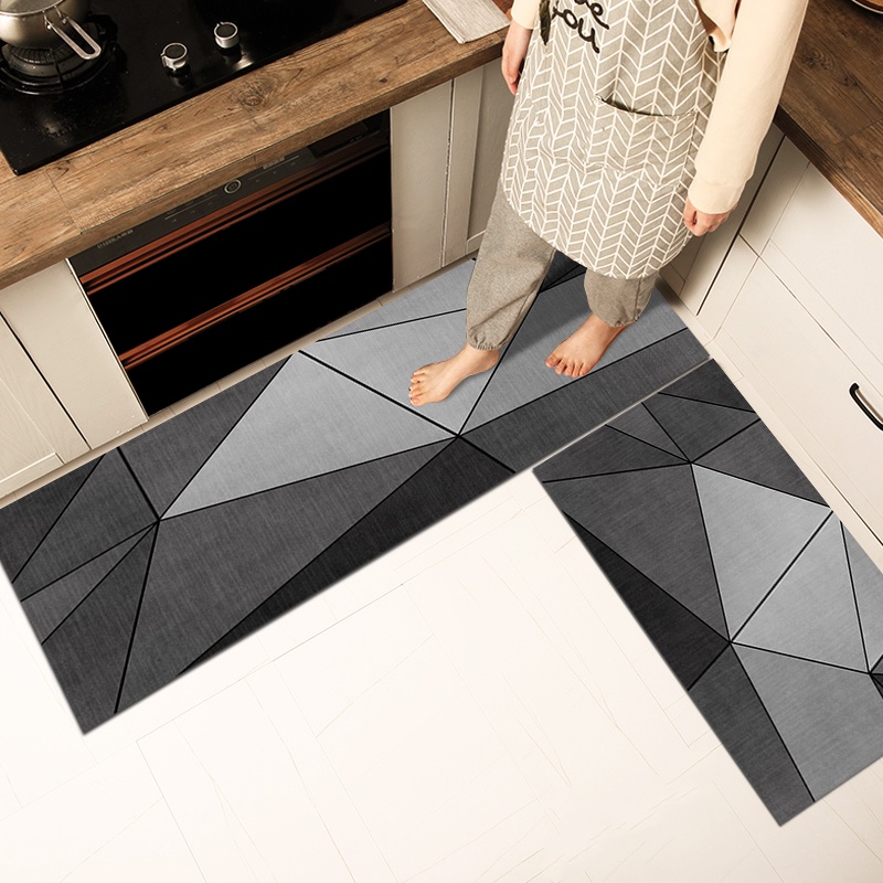 High Quality Home Useful 2pcs Long Kitchen Rug Floor Mat Printed Non ...