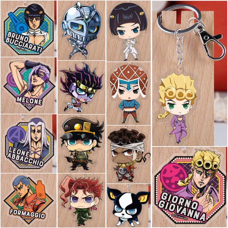 Game Anime Acrylic Keychain For JoJo's Bizarre Adventure Figures Key ...