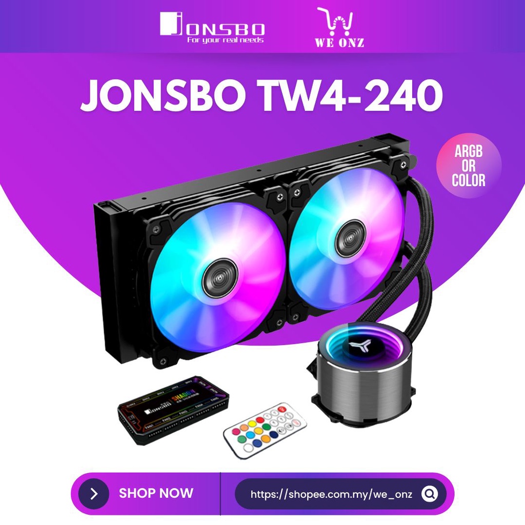 [ARGB & COLOR] JONSBO SHADOW TW4-240 PRO RADIATOR CPU AIO LIQUID COOLER ...