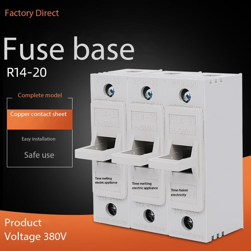 RT14-20 380V 20A 10X38mm fuse melting tube base support. | Shopee ...