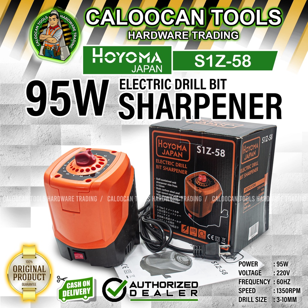 HOYOMA Japan S1Z-58 95W Electric Drill Bit Sharpener CALOOCAN TOOLS ...