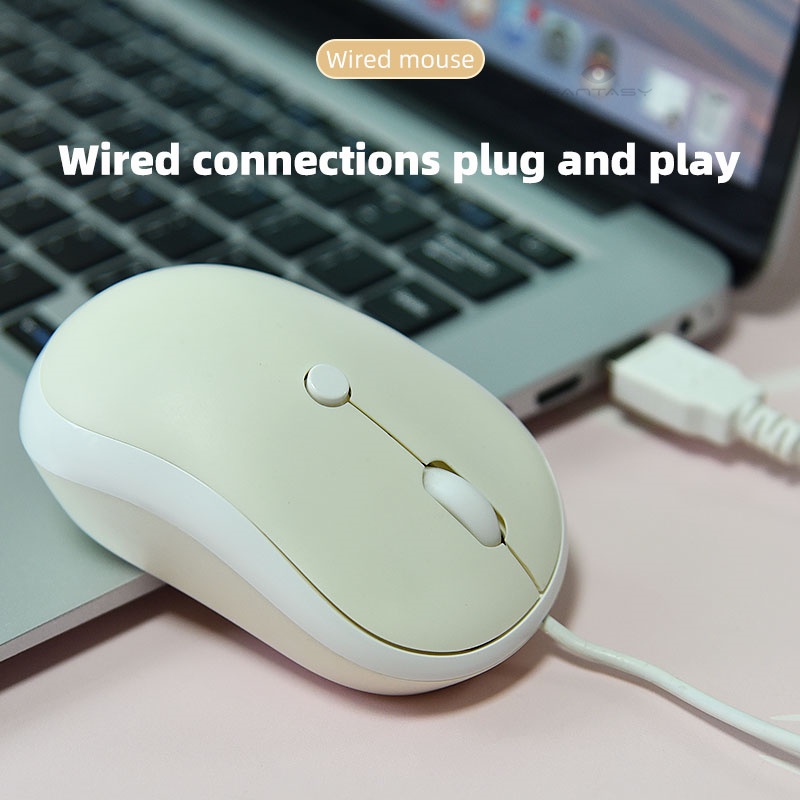 MOFII M5 Wired Mouse Mute Mouse USB Receiver Office Mini Mouse Plug and ...