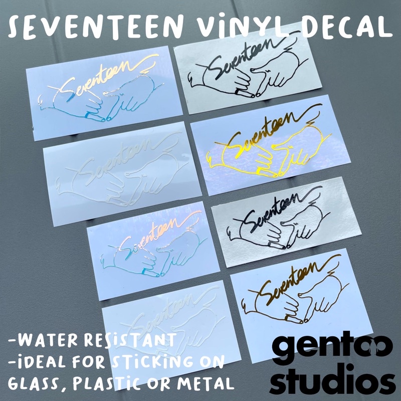 Seventeen Hand Sign - Vinyl Decal Sticker - water resistant, high quality, long lasting | Shopee ...