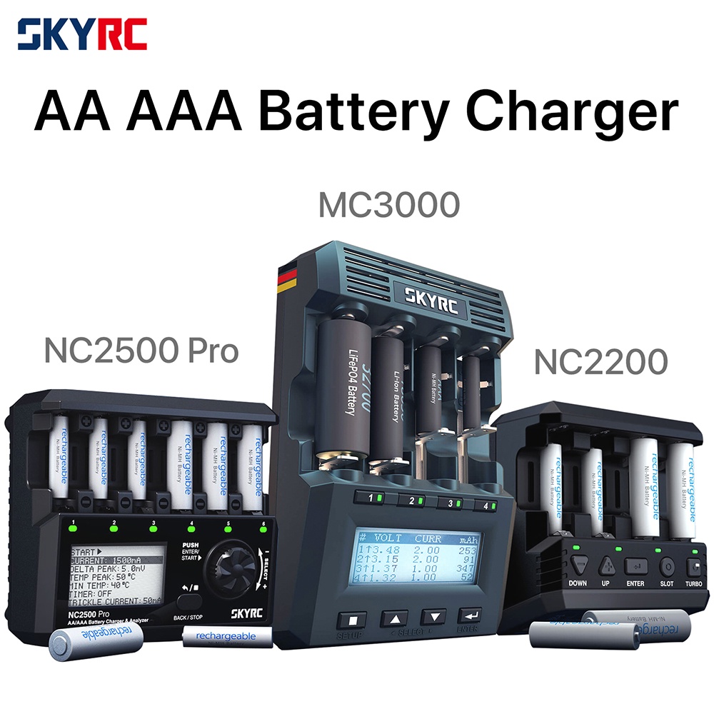 SKYRC MC3000 Battery Charger NC2500 Pro NC2200 for 18650 AA AAA Nimh ...