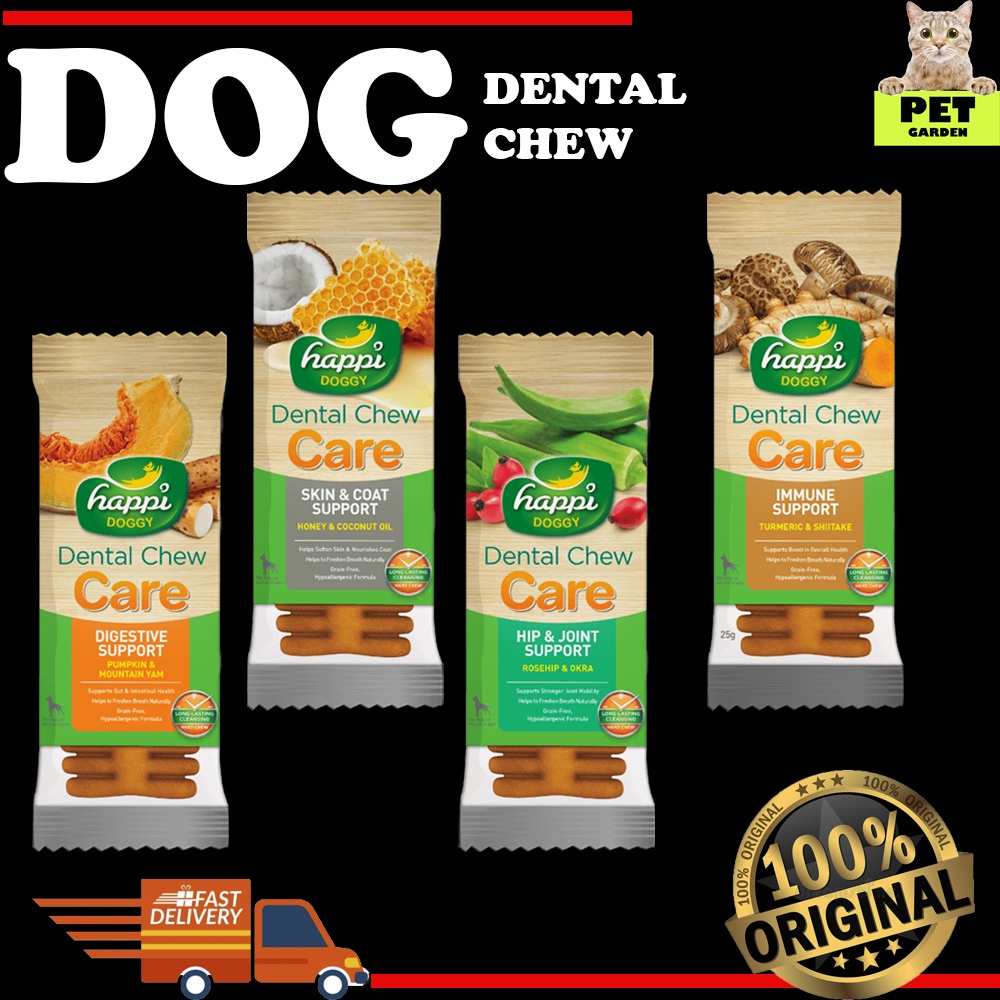 DOG DENTAL CHEW SNACK WITH HEALTH BENEFITS HAPPI DOGGY | Shopee Philippines