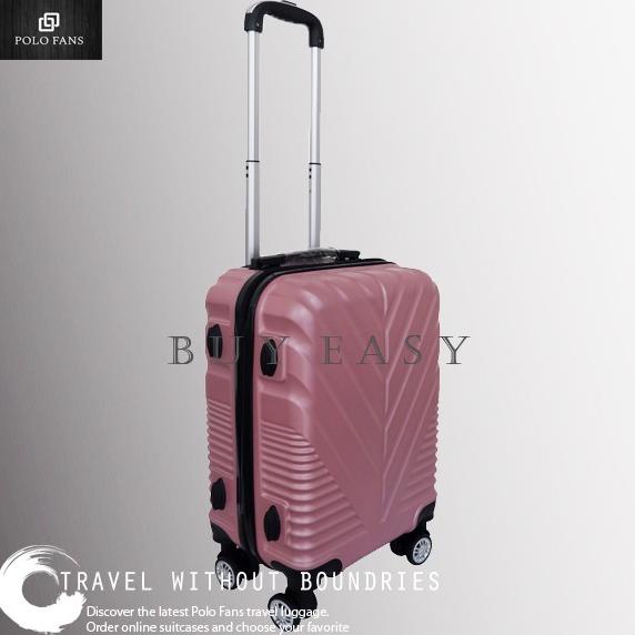 MERAH Koper Cabin Fiber Hardcase Polo Fans 2025 18 Inch Pink | Shopee ...