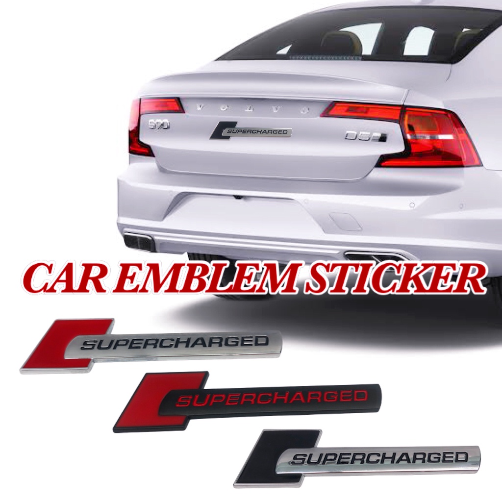 CPO 1pcs SUPER CHARGED Car Emblem Sticker Badge (Good Quality) | Shopee ...