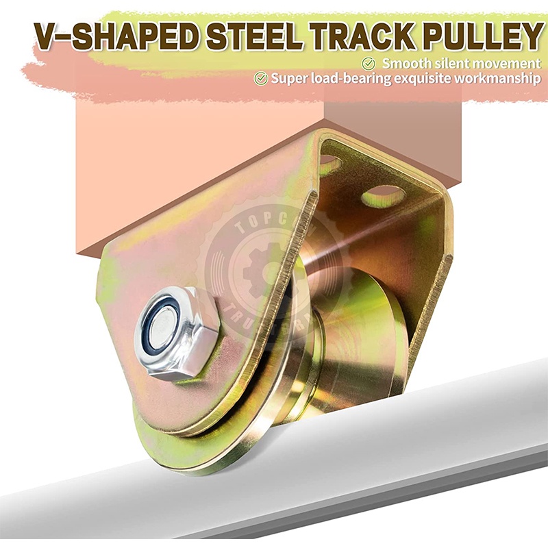 V Groove Sliding Gate Roller wheel Heavy Duty Pulley 1.2/2/2.5/3/4inch ...