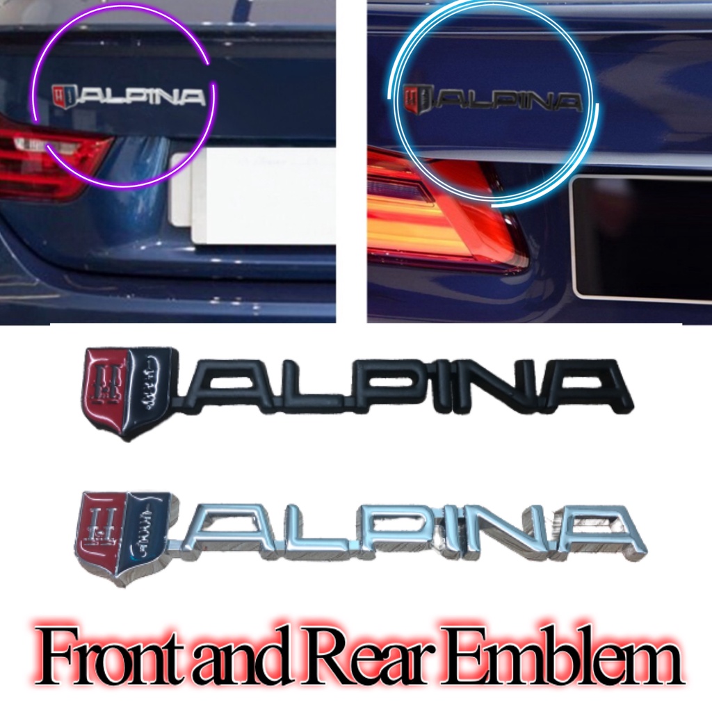 CP 1pcs Alpina Front and Rear Emblem Sticker Badge (Good Quality ...
