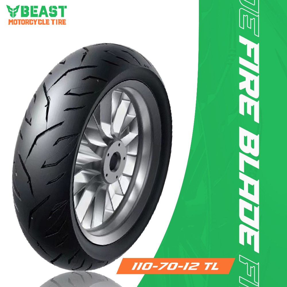 Beast Tire Flash Fire Blade S31 110/70-12 Tubeless Motorcycle Tires ...