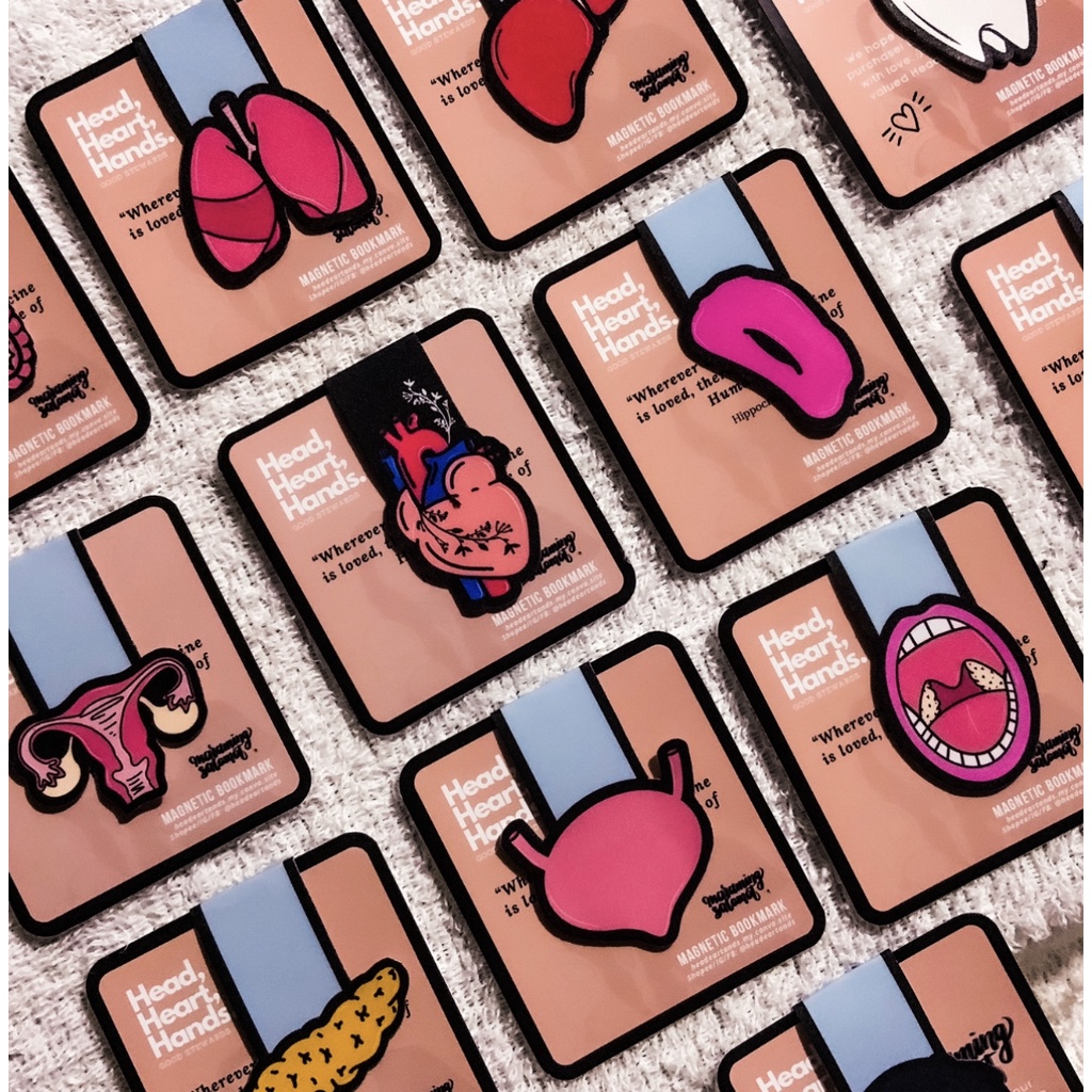HUMAN ANATOMY ORGANS MAGNETIC BOOKMARK | Shopee Philippines