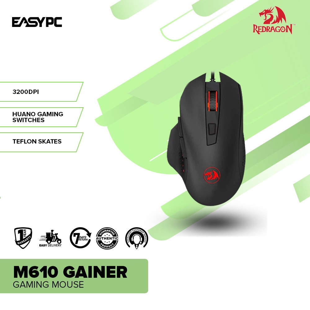 EasyPC | Redragon Gainer M610 USB Gaming Mouse| Durable| 7 buttons ...
