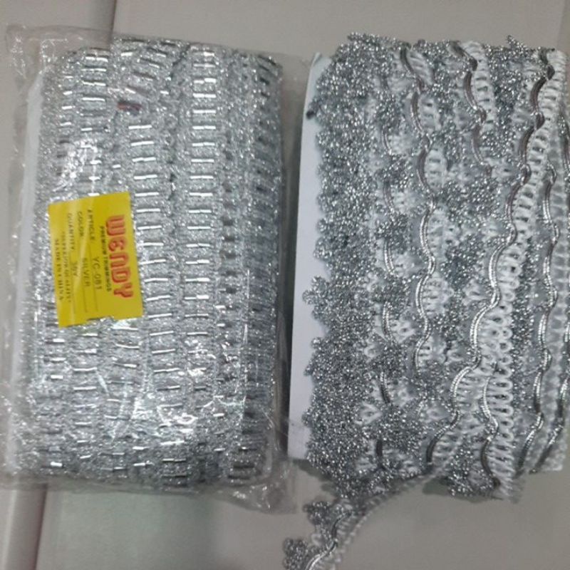 SILVER Metallic Trimmings (36y/Roll) | Shopee Philippines