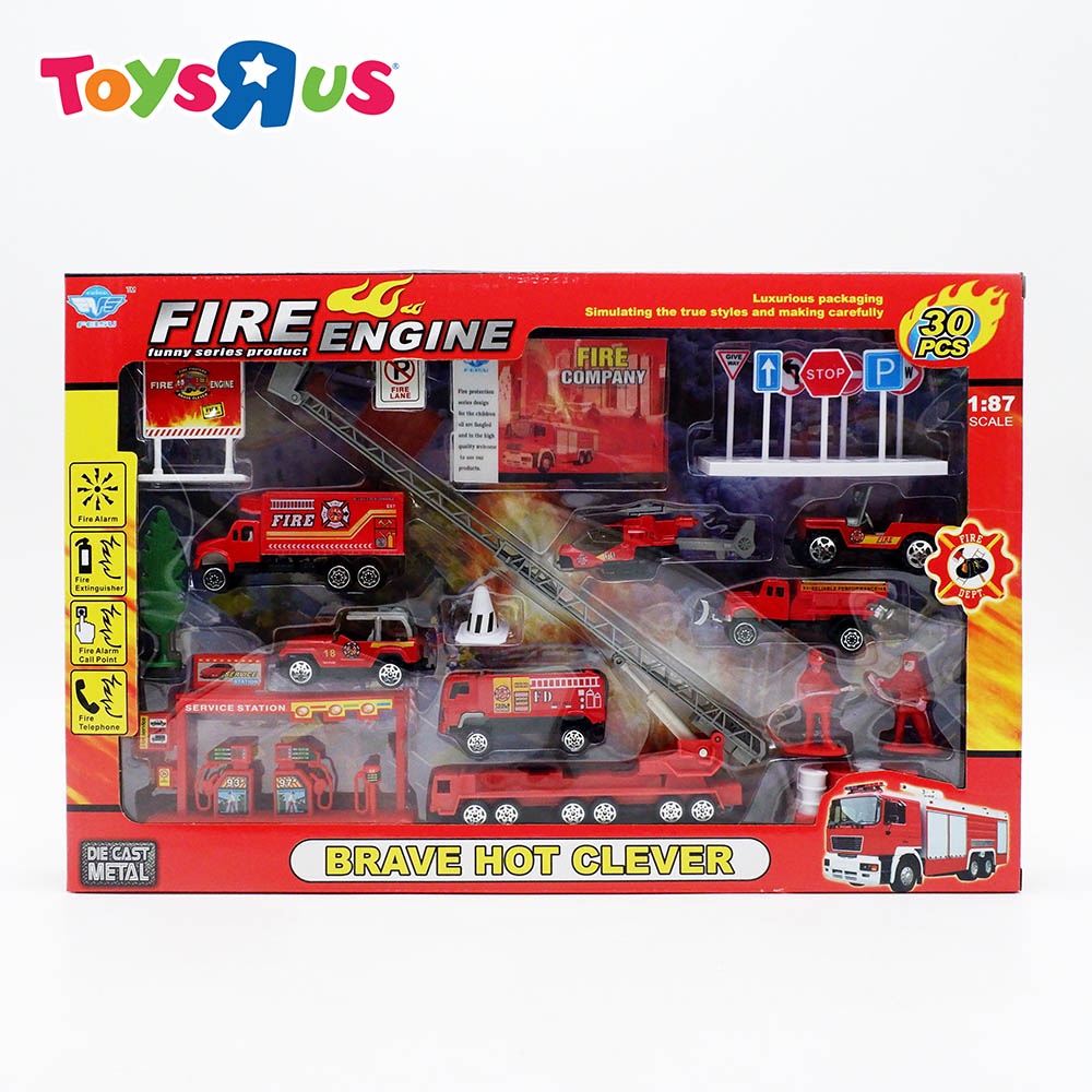 Great Value Toys Alloy Sliding Fire Engine Set 30pcs | Shopee Philippines