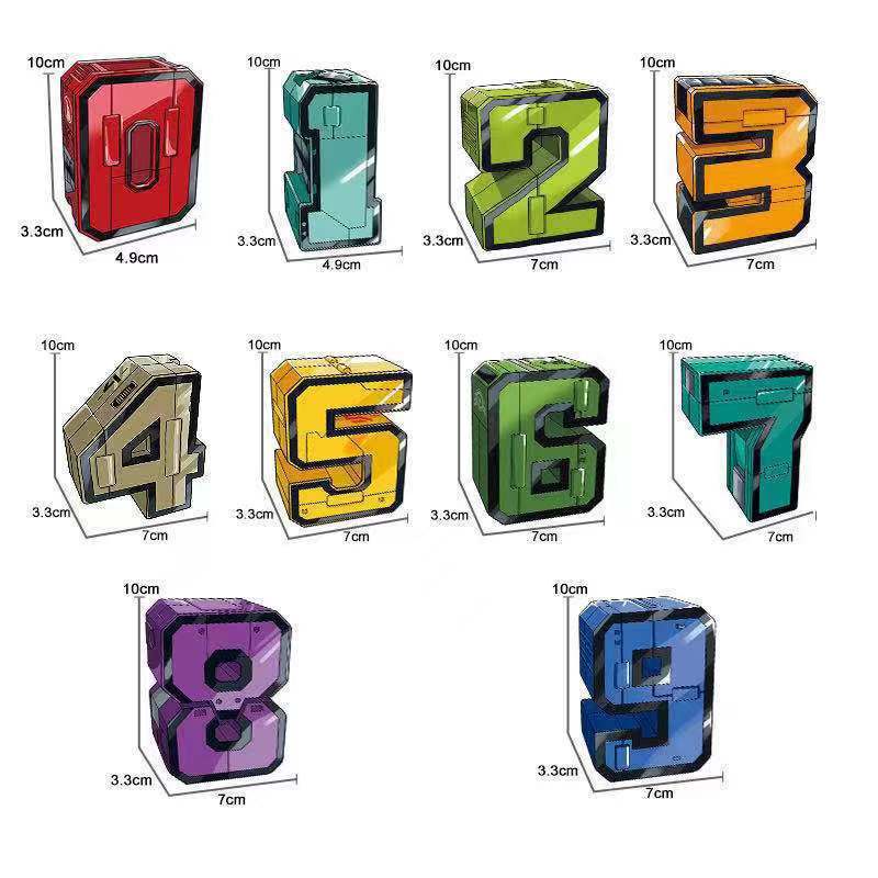 24 -Hour Delivers10 Numbers Transformer Robot Toy Infant Transformer ...