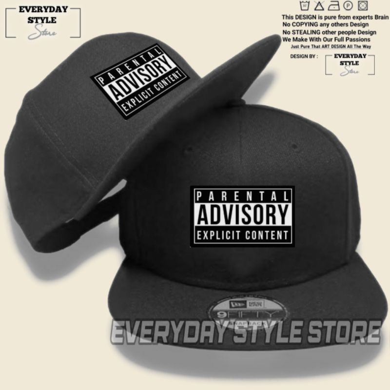 Parental Advisory Explicit Content Snapback Hat | Shopee Philippines