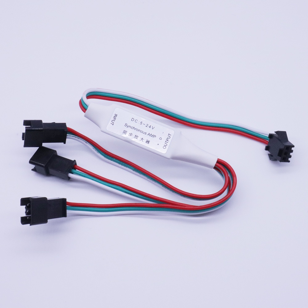 DC 5-24V LED Controller Splitter 1 to 3 Synchronous AMP 3-Channel For ...