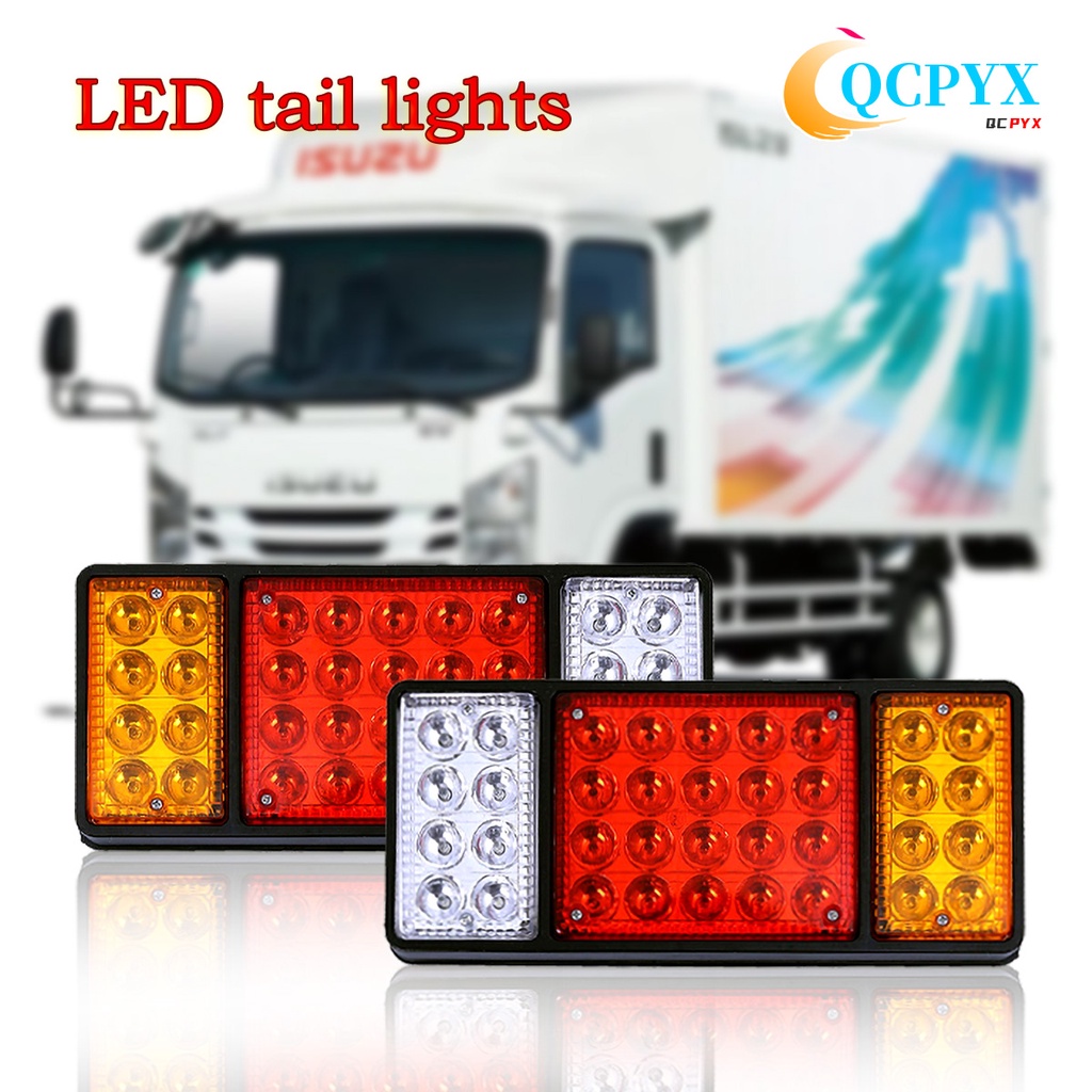 1Set 12V 24V LED Car Truck Lorry Brake Light Stop Turn Rear Tail ...