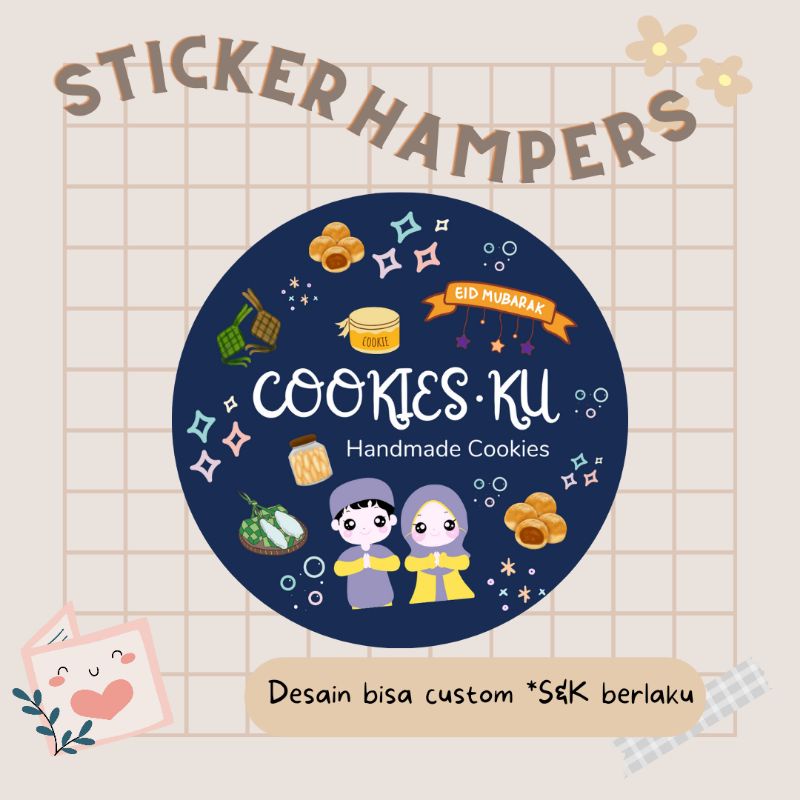 Custom Hampers Packaging Stickers (1 Pack) | Shopee Philippines