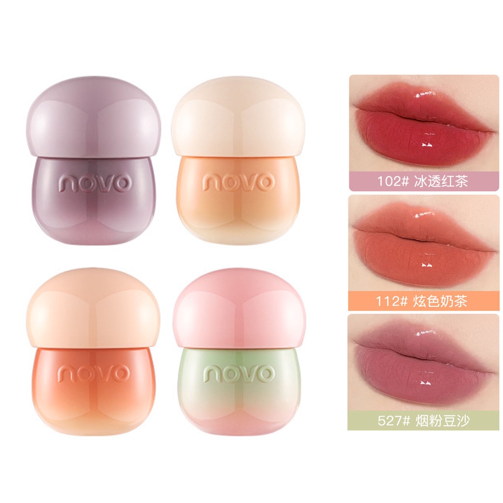 NOVO 4 Colors Liquid Lipstick Long Lasting Waterproof Shimmer Watery ...