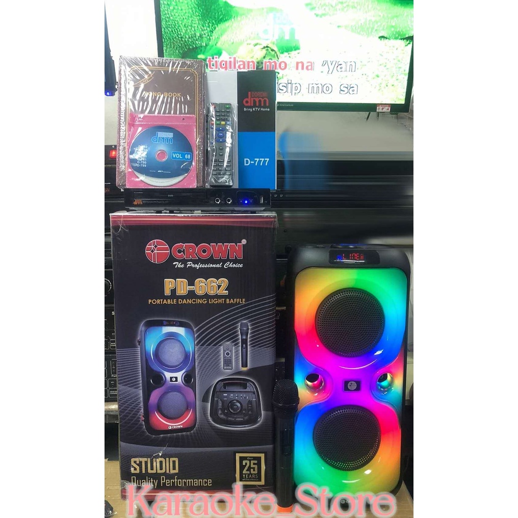 Crown PD-662 Portable Dancing Light Baffles with player D777 (cd,song ...