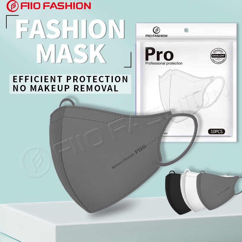 5D FaceMask FIIO FASHION Korea Style 10PCS 5PLY Neutral Filter ...