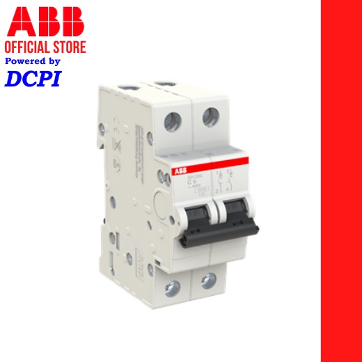 ABB SH200 Series 2-Pole Miniature Circuit Breaker (SH202-C6 to C63) | Shopee Philippines