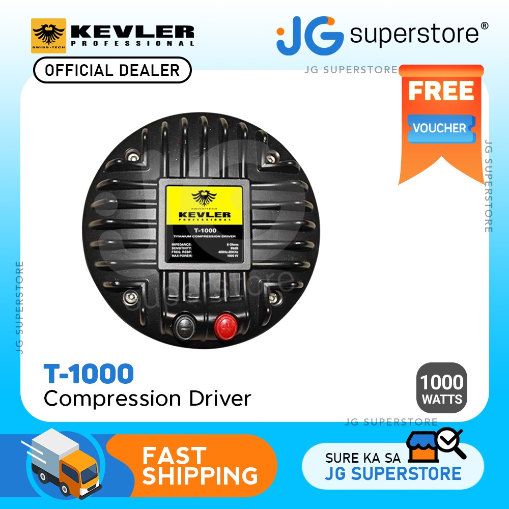 KEVLER T-1000 1000W Titanium Dome Compression Driver w/71mm VC, 8 Ohms ...