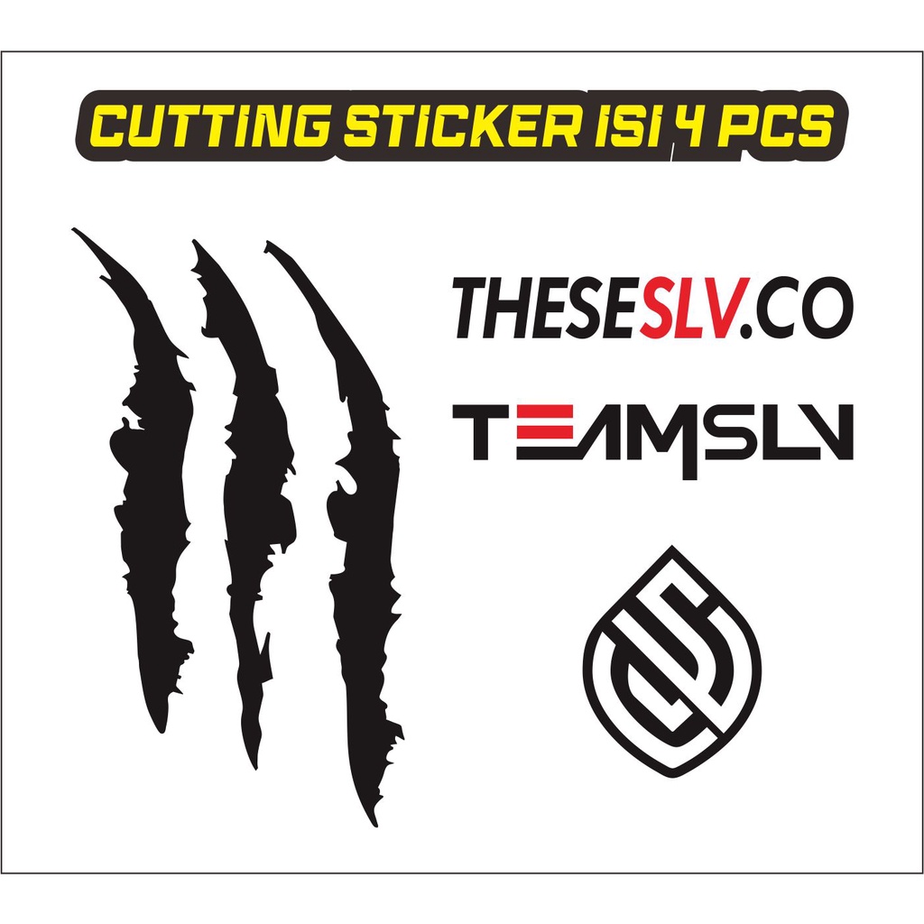 Cutting Sticker Pack TEAMSLV Contents 4pcs Viral Motorcycle Vario Beat ...