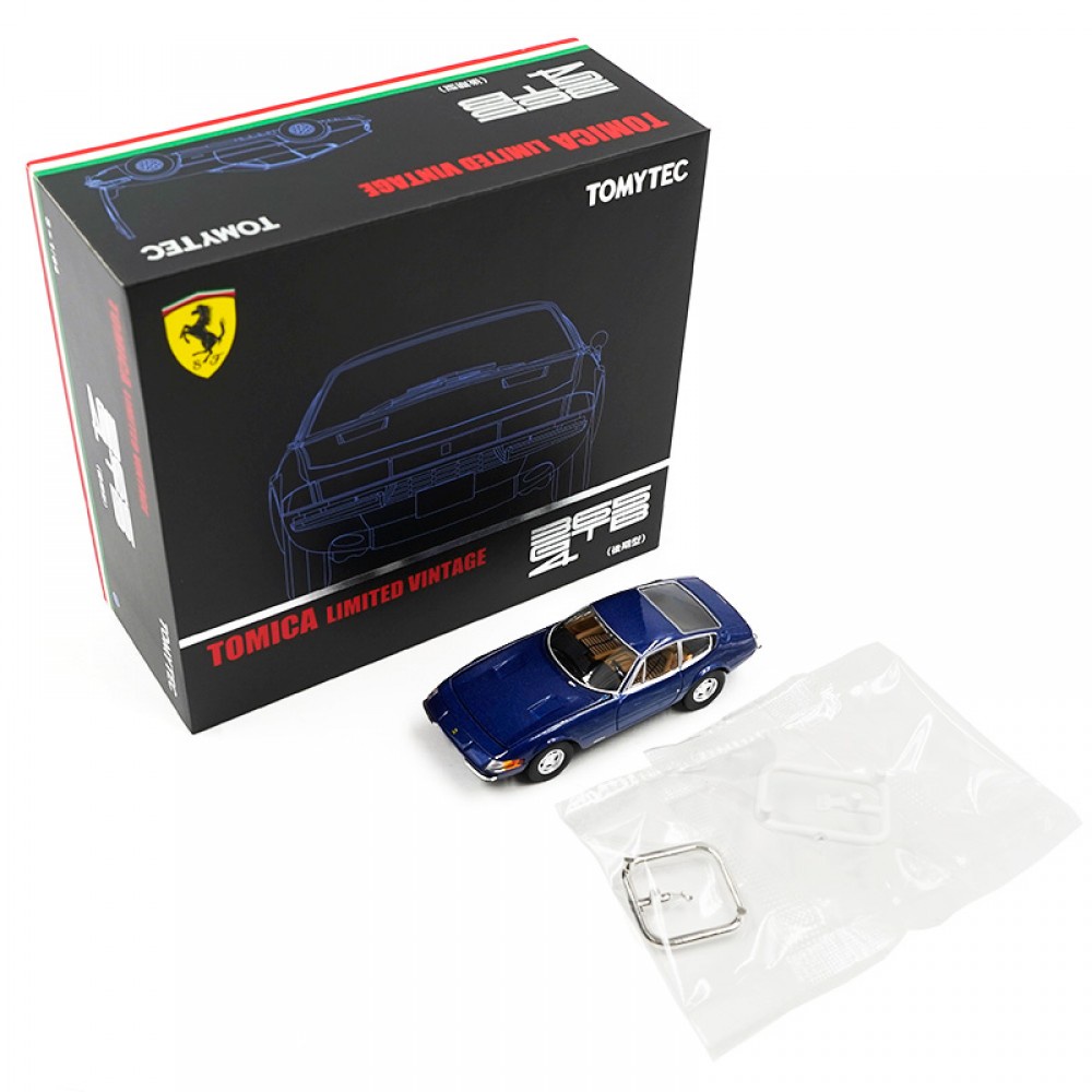 TOMICA LIMITED VINTAGE NEO TOMYTEC 1/64 FERRARI 365 GTS4 DARK BLUE TLV ...