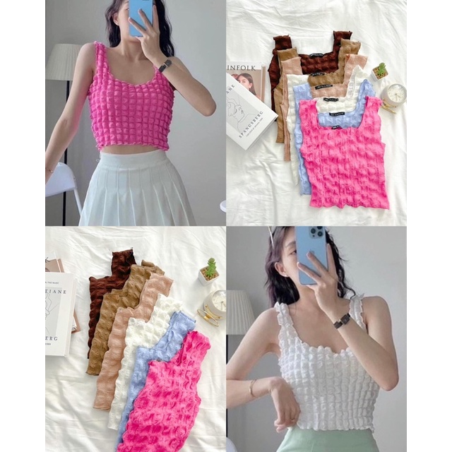 Alice Bubble Sando Basic Crop Top | Shopee Philippines