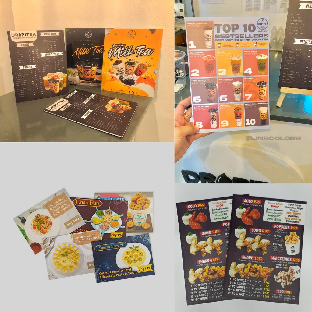 A4 Waterproof Menu Board Back to Back Handheld Signage Display for ...