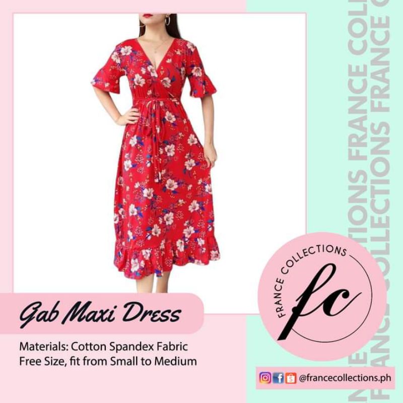 GAB MAXI DRESS (Cotton Spandex) | Shopee Philippines