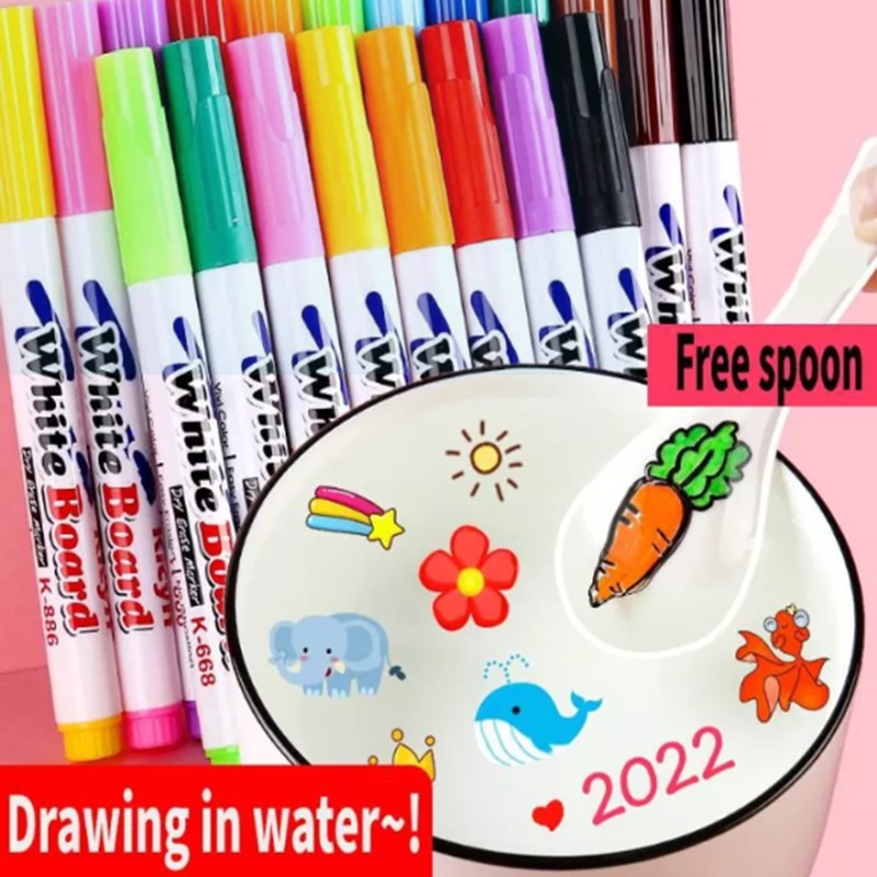 12 Colors Magical Water Painting Pen Set Water Floating Doodle Kids ...