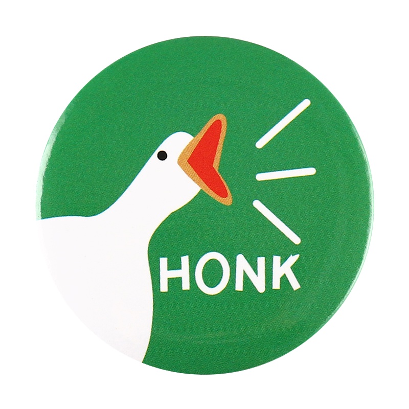 44mm Tinplate Button Pin Funny Animal Goose Frog Cat Alien Cherry ...