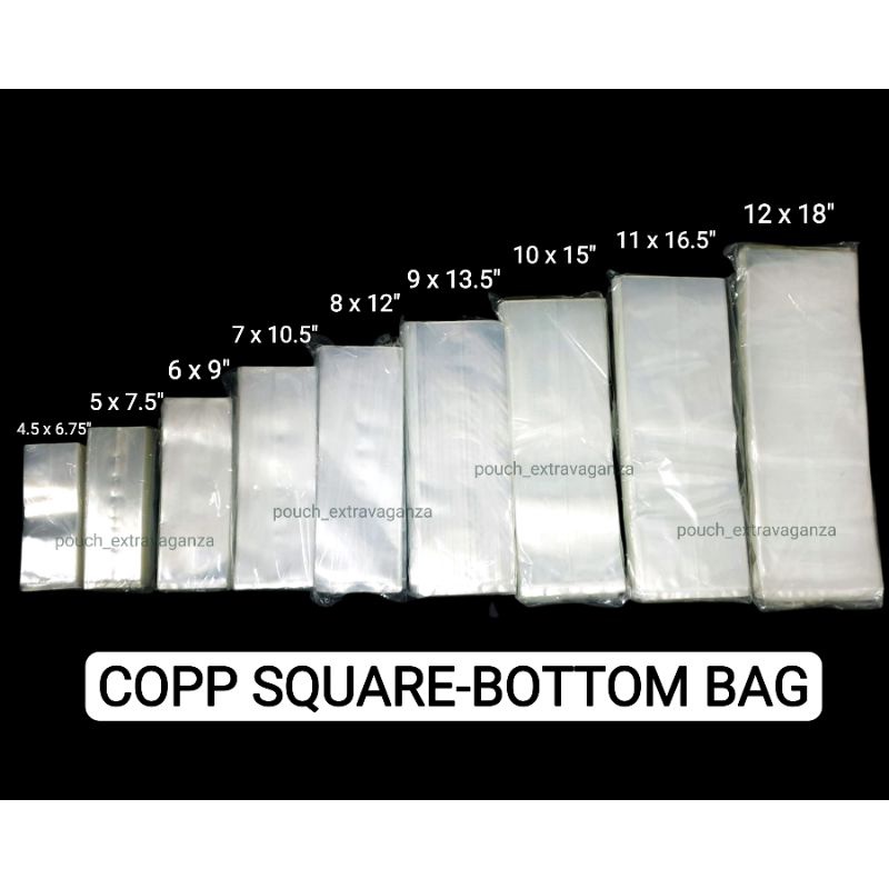 COPP SQUARE-BOTTOM BAG PASTRY PICA BAG ALL SIZES *BIG SIZE AVAILABLE ...