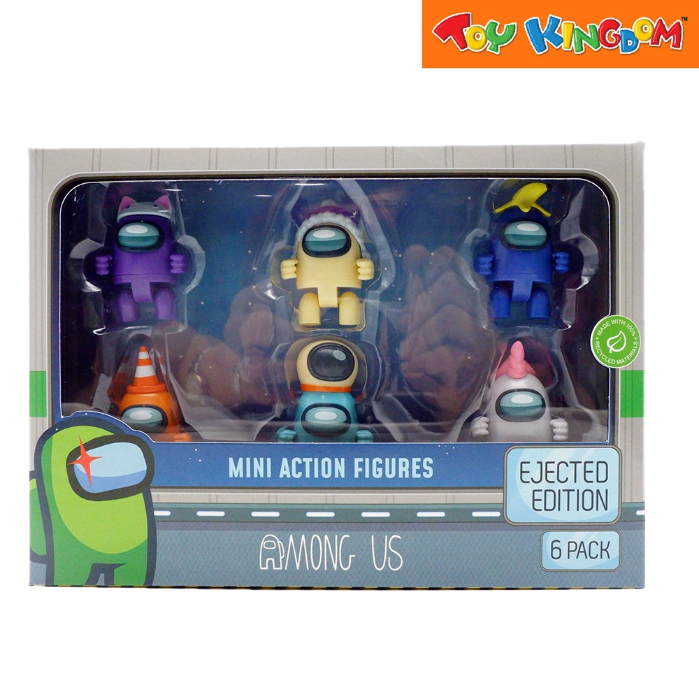 Among Us Purple, Yellow, Blue, Orange, Green, and Gray 6 Pack Mini ...