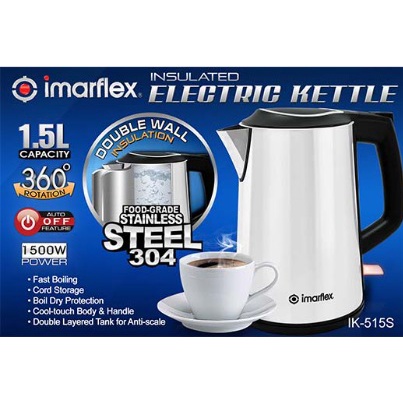 Imarflex IK-515S Insulated Electric Kettle 1.5L IK515S (Houseware ...