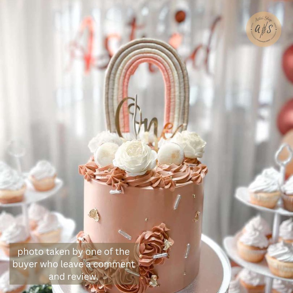 [MEDIUM] Cake Topper Rainbow Macrame, NO RUSH ORDERS AND PLEASE READ ...