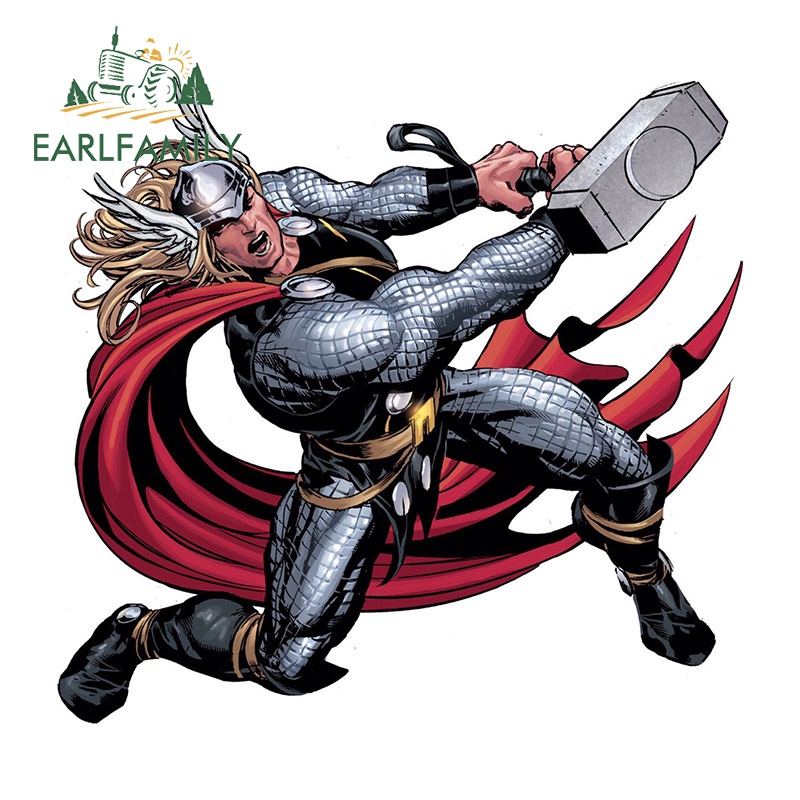 EARLFAMILY 13cm x 7.7cm Thor Car Sticker Occlusion Scratch Decal ...