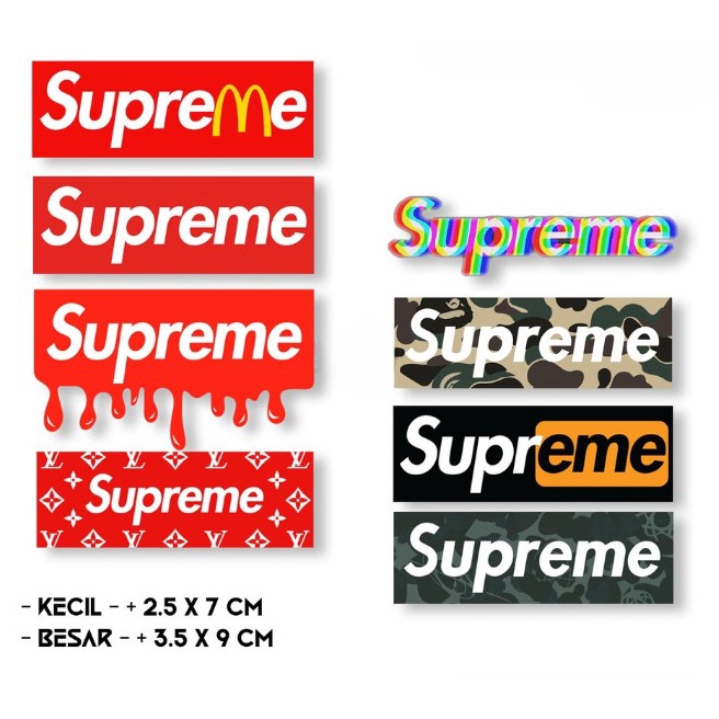 Logo Sticker Brand SUPREME Hype Sticker Motorcycle Car Unique ...
