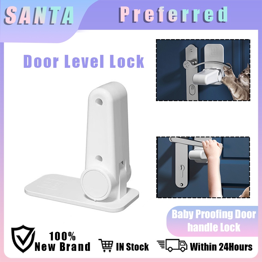 Universal Baby Proofing Door handle Lock with Adhesive Door Lever Lock ...