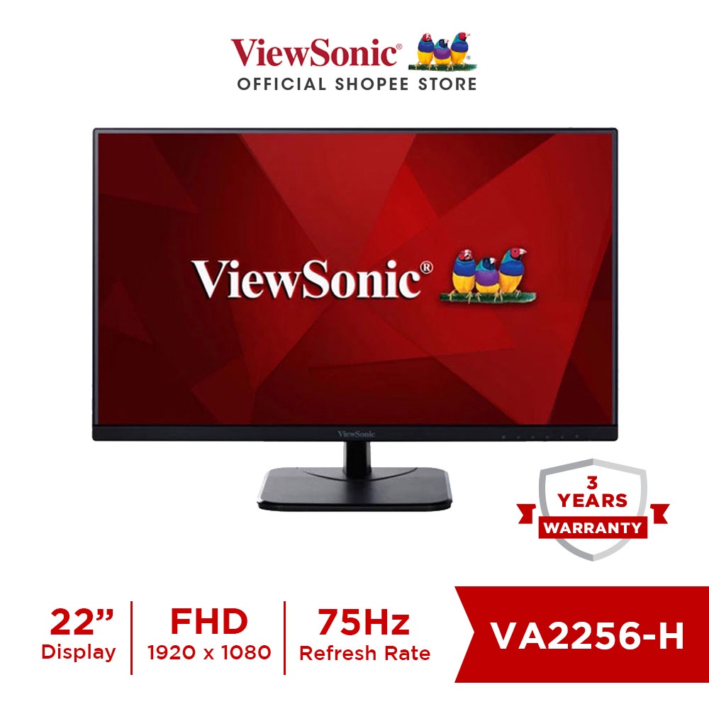 ViewSonic VA2256-H 22" 75Hz 1920 x 1080 Full HD IPS Gaming Monitor ...