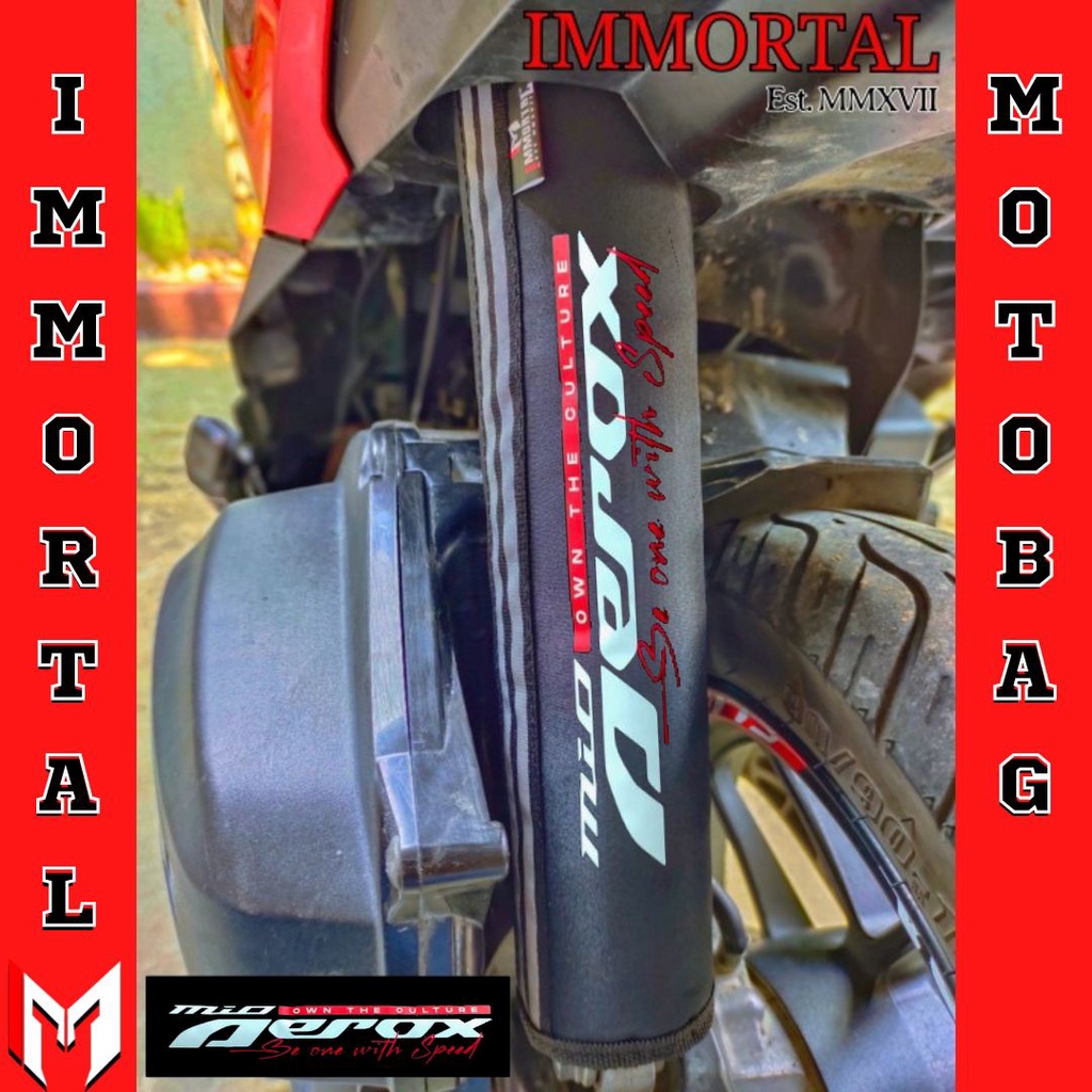 KRS Yamaha Mio Aerox v1/v2 Shock Cover by IMMortal Motobag (New Design ...